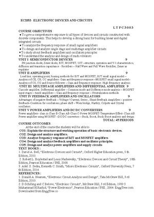 Question paper comment- EDC - ANNA UNIVERSITY: CHENNAI-600025. Question ...