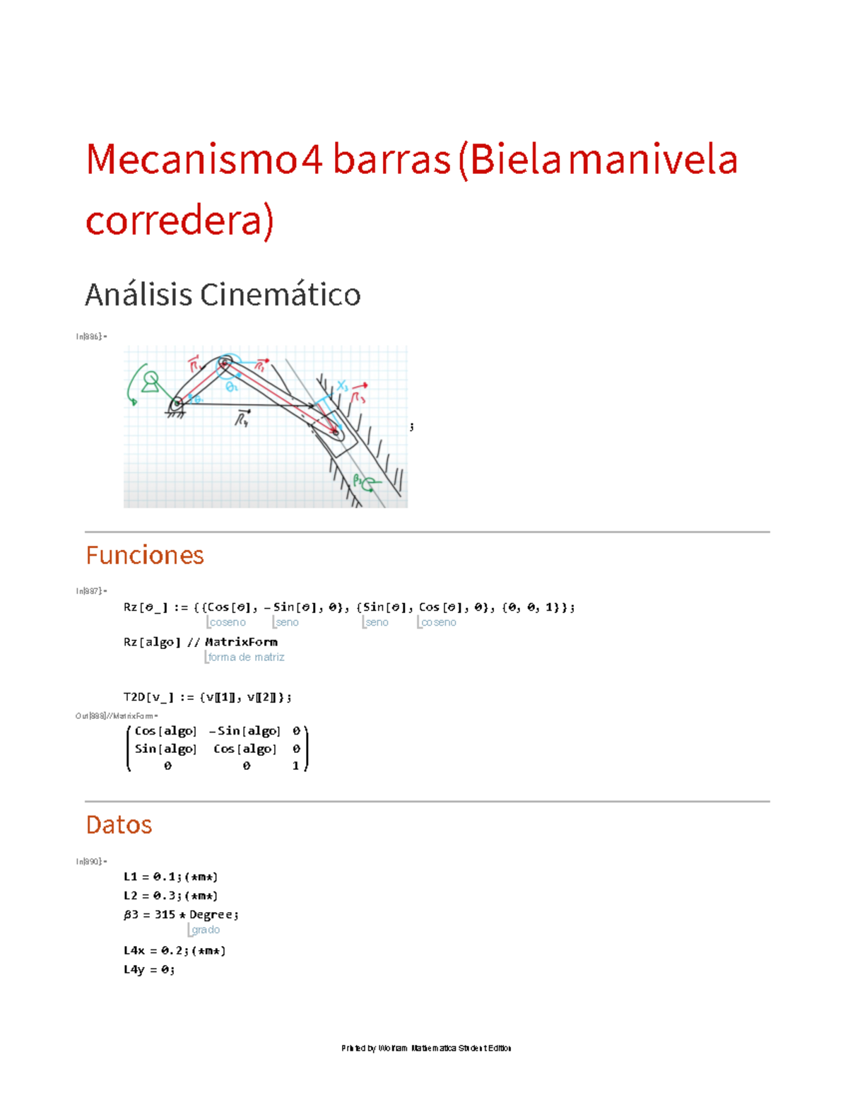 Paredes Reyes Edgar analisis - Mecanismo 4 barras (Biela manivela ...