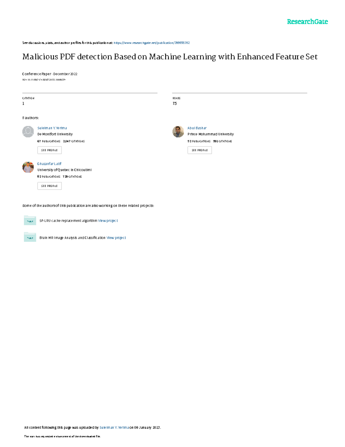 Pdf Malware CICN accepted version - See discussions, stats, and author profiles for this ...