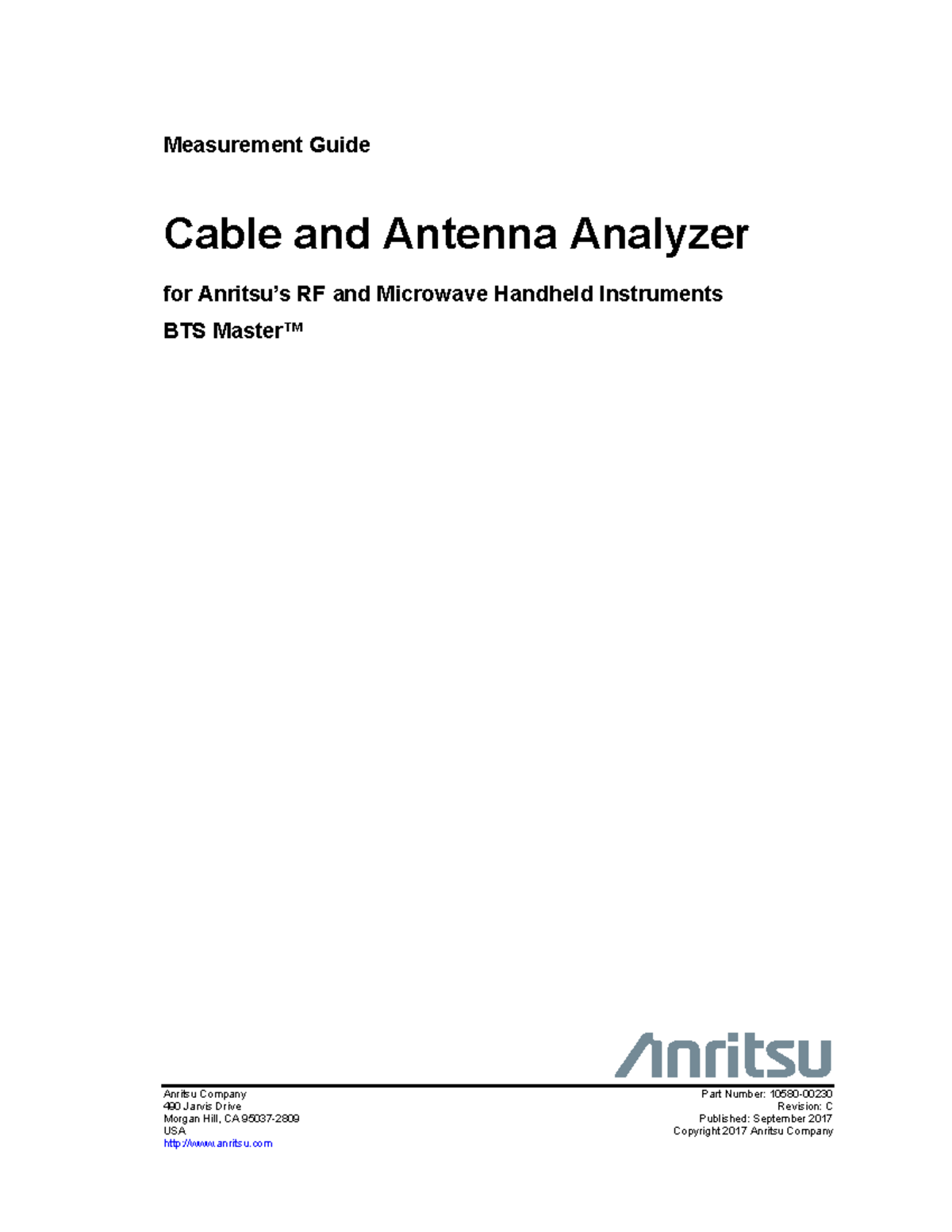 Cable and Antenna Analyzer - Measurement Guide Cable and Antenna ...