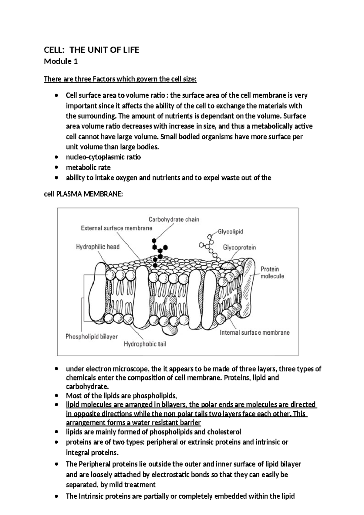 Class 11 cell module 1 - abcd - CELL: THE UNIT OF LIFE Module 1 There ...