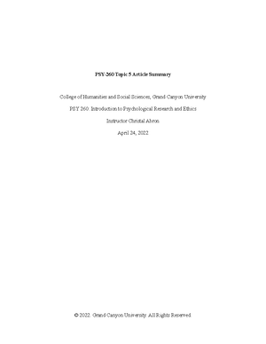 Article Interrogation - PSY-260: Article Interrogation Caitlin Moore ...