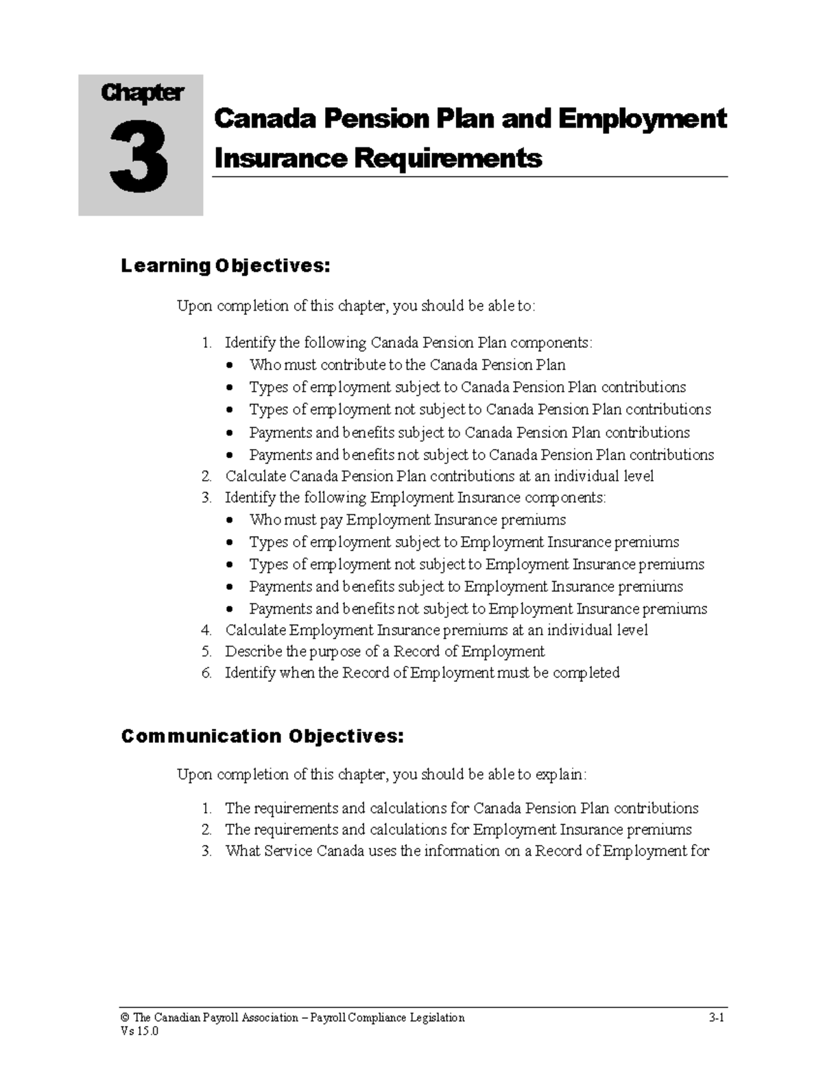 3 Canada Pension Plan And Employment The Canadian Payroll