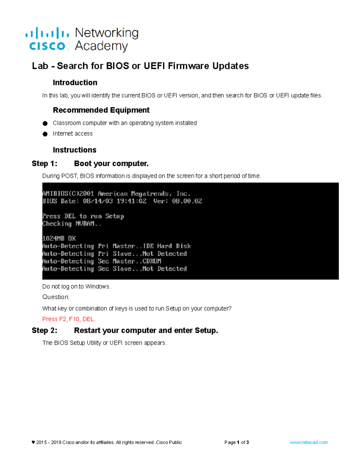 3 1 2 5 Lab Search For Bios Or Uefi Firmware Updates Lab Search