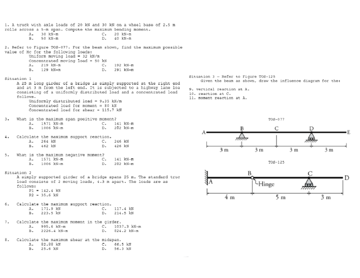 Influence-Line - dgeed - Civil Engineering Orientation - Studocu