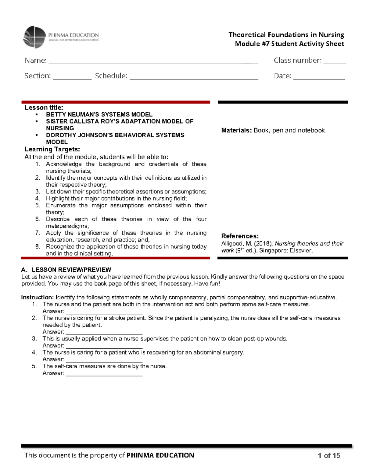 Session 7 SAS TFN1 - lecture notes in tfn subject - Module # 7 Student ...