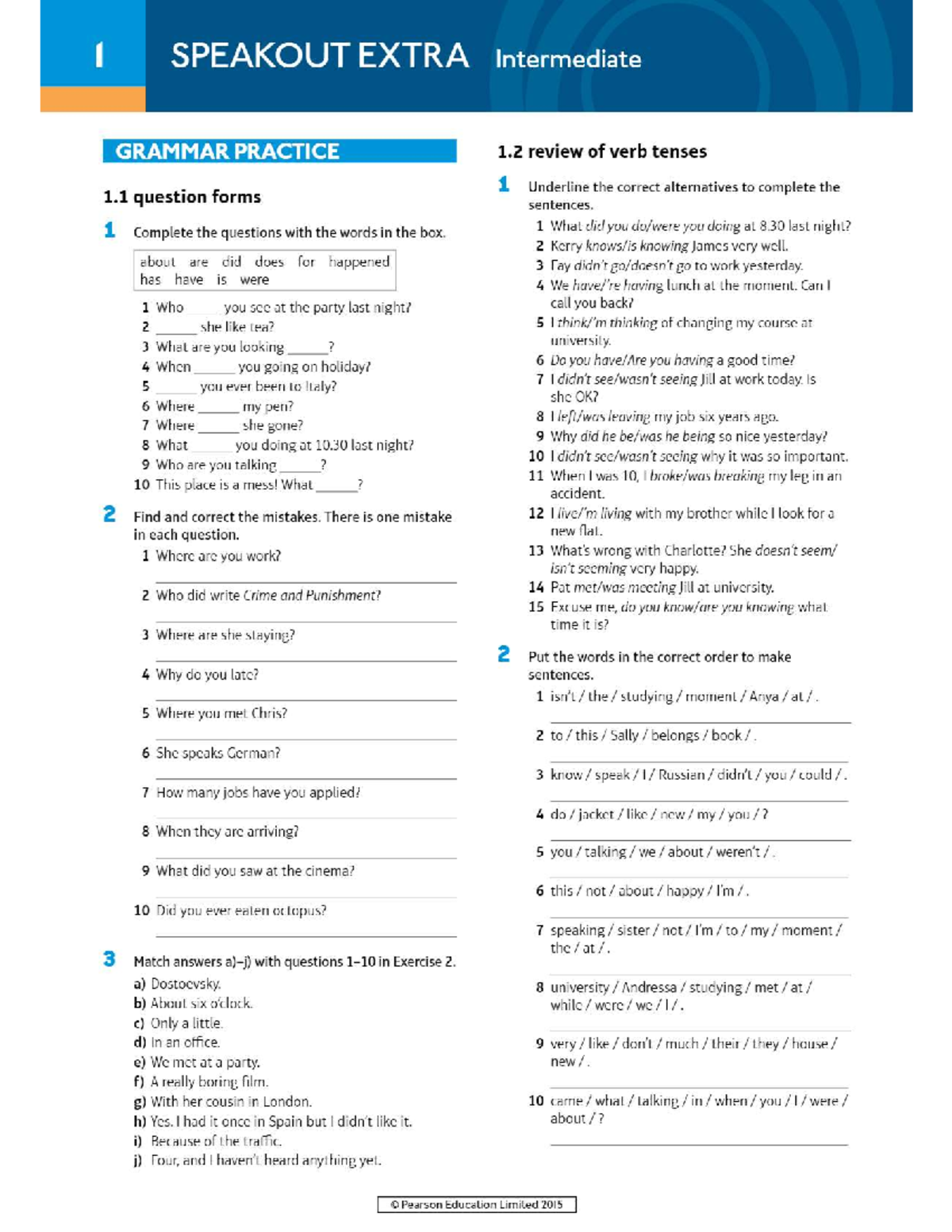 Speakout Extra Inter - to practice speaking - public speaking - Studocu