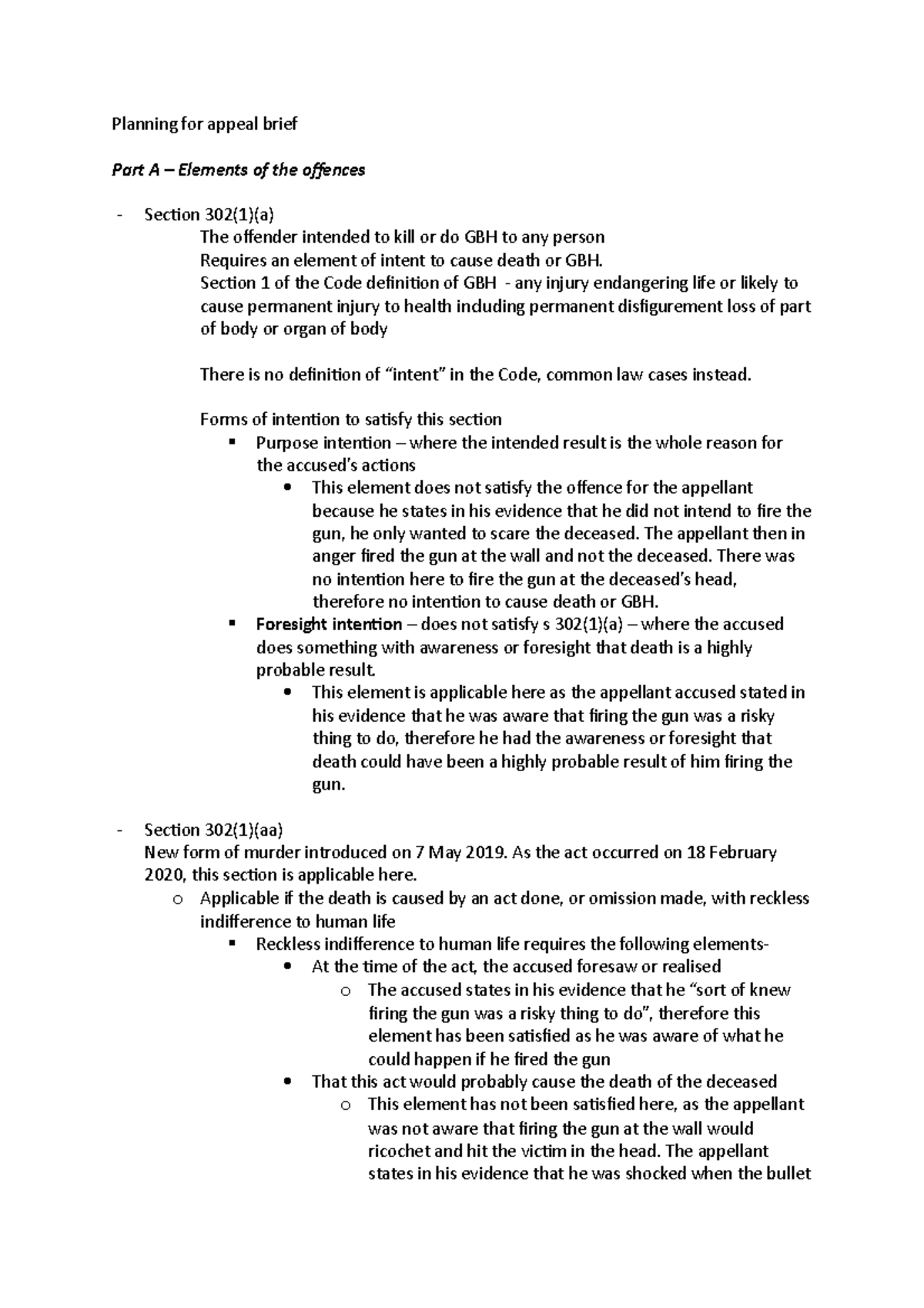 Appeal brief draft outline - Planning for appeal brief Part A ...