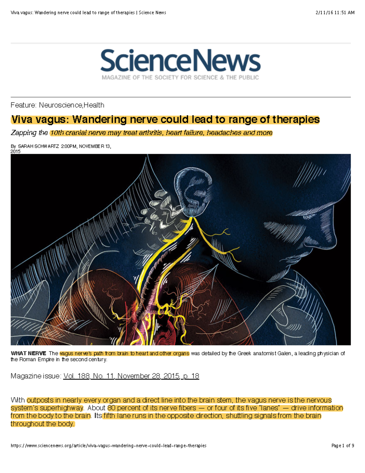 Vagus Nerve Article - Lecture Slides Lecture Slides with images and ...