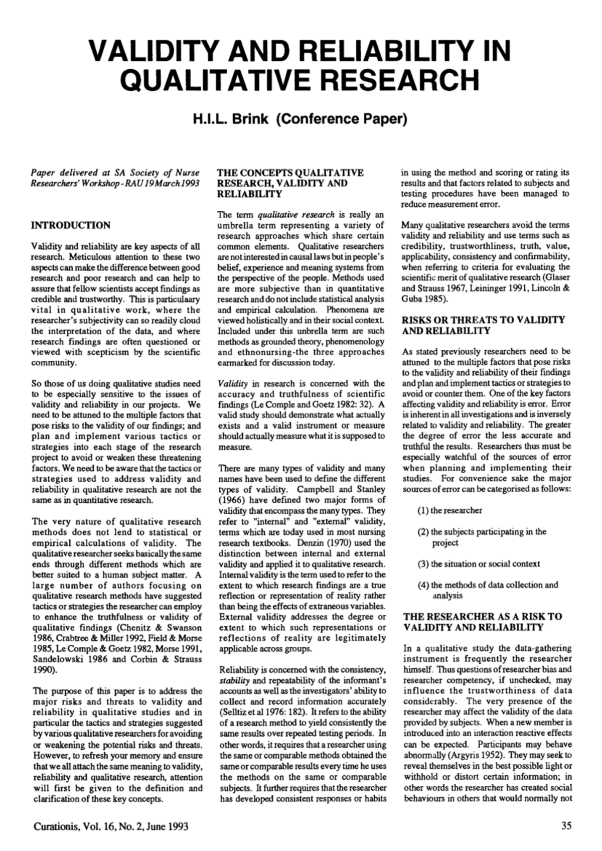 Validity reliability qualitative research - VALIDITY AND RELIABILITY IN ...