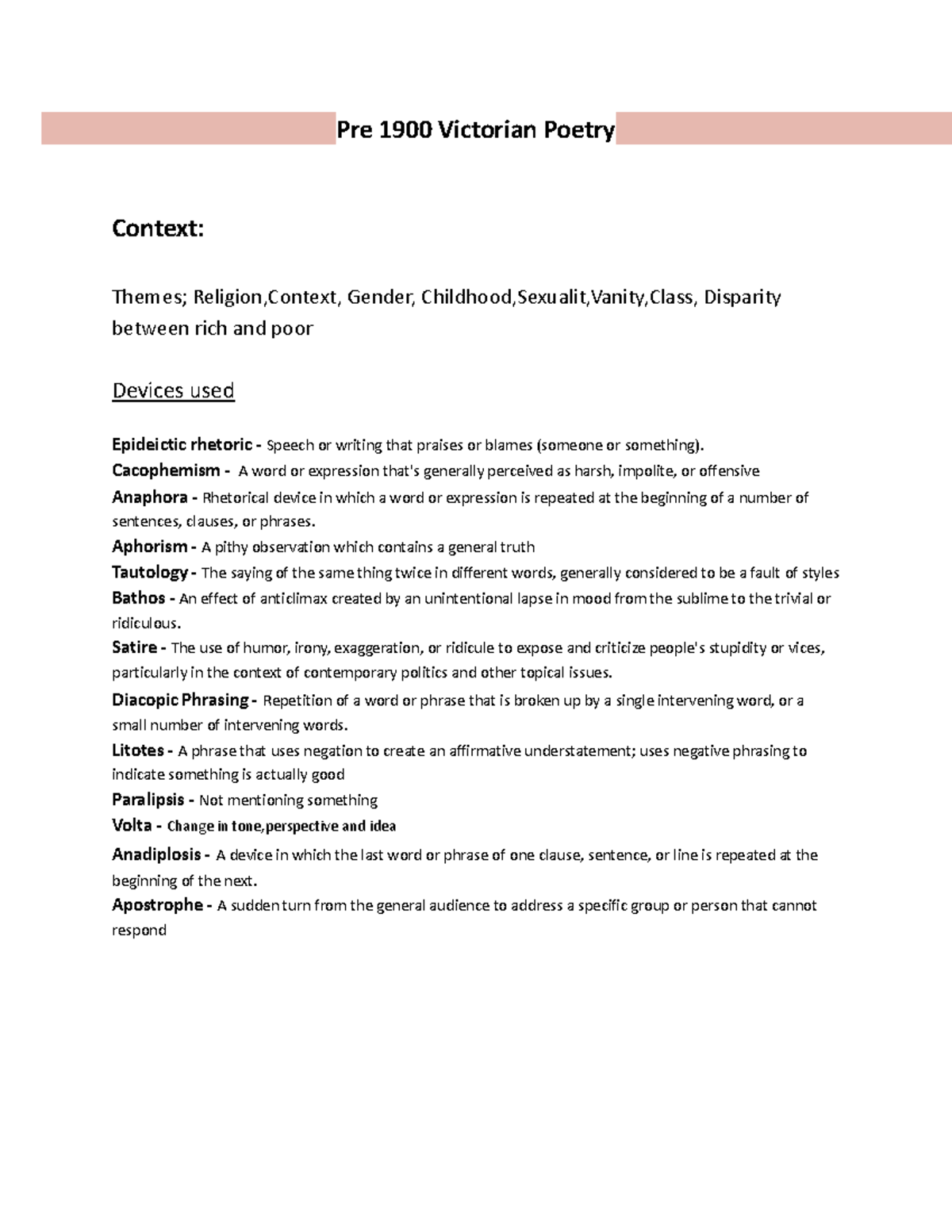 Poetry - Rossetti - Pre 1900 Victorian Poetry Context: Themes; Religion ...