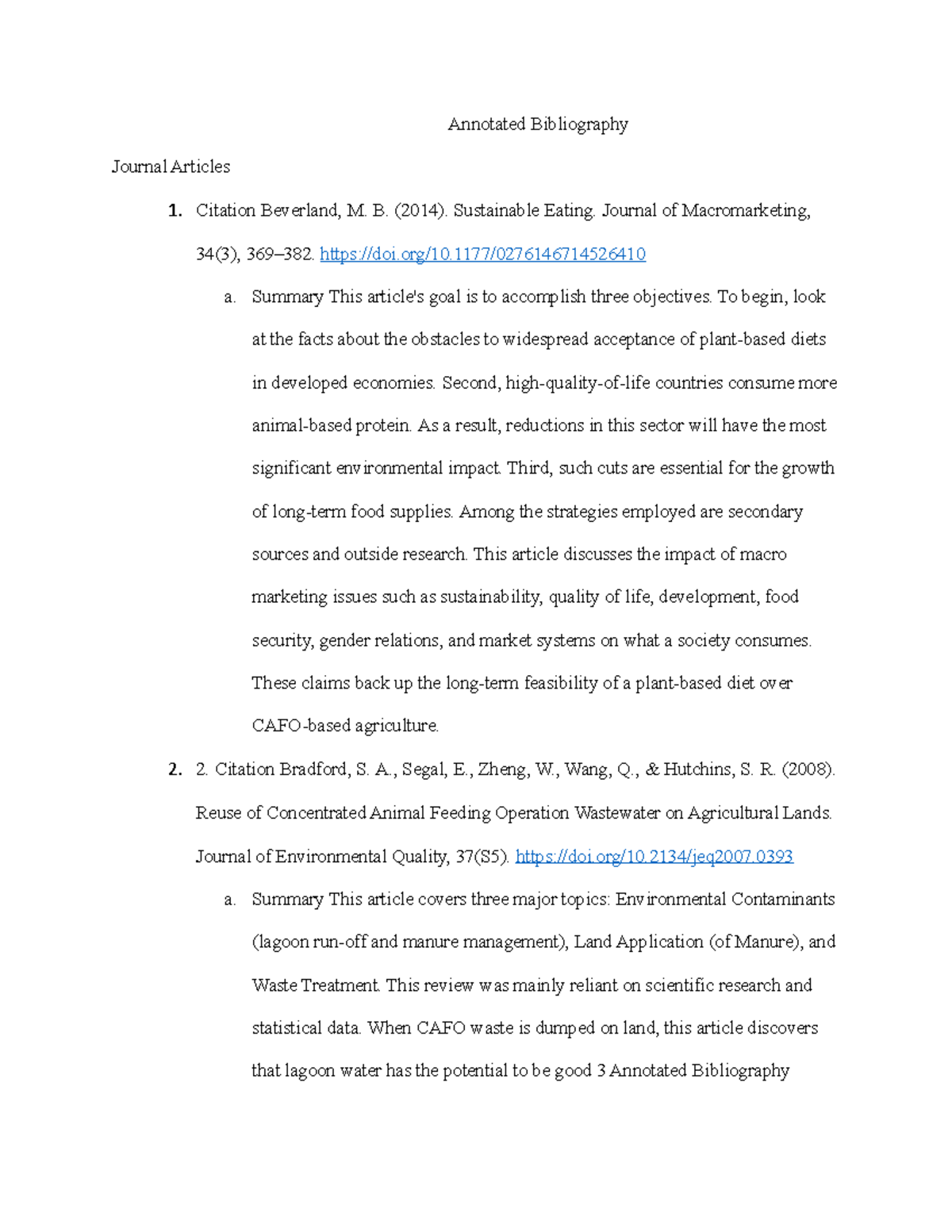 Annotated Bibliography - Annotated Bibliography Journal Articles ...