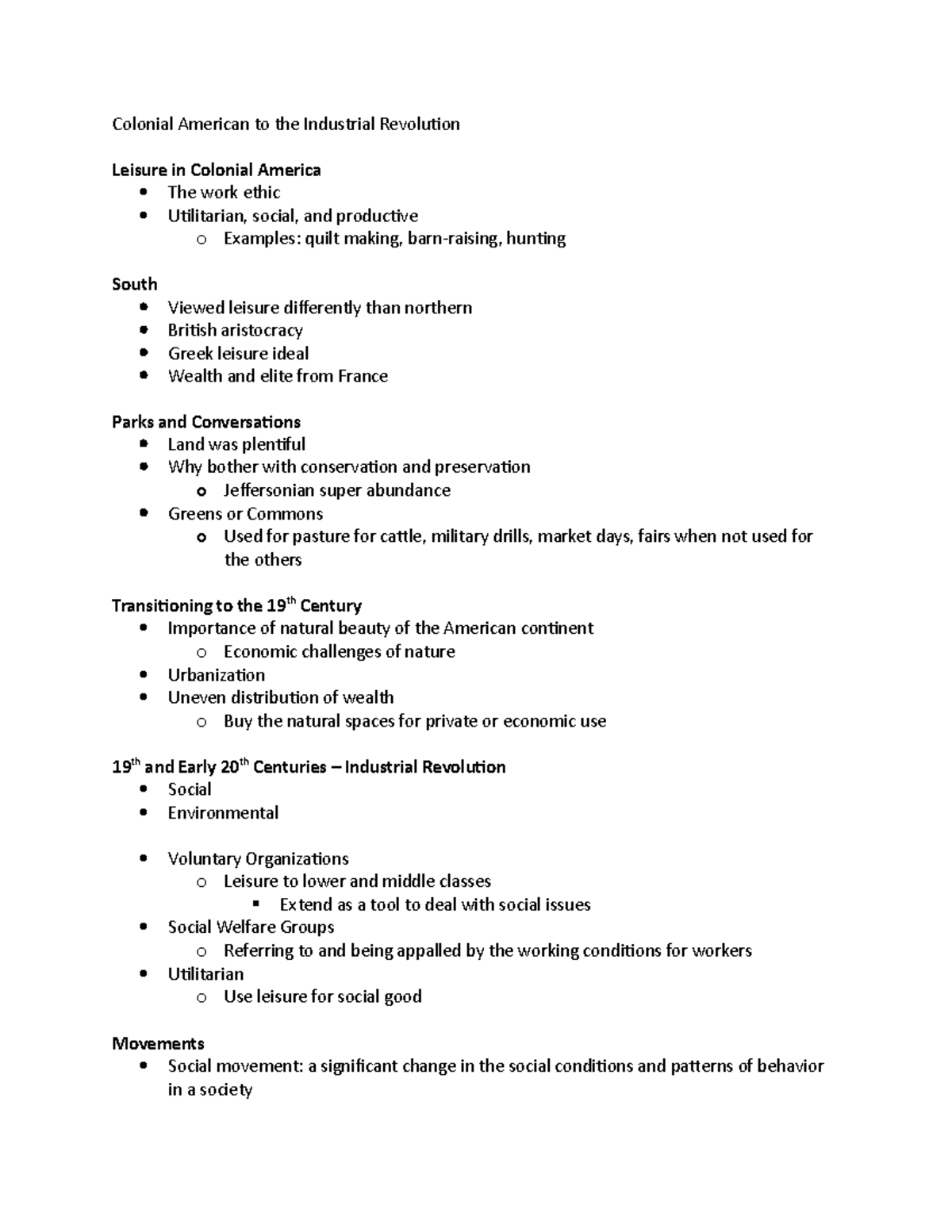 Lecture Module 2 - Colonial American to the Industrial Revolution ...
