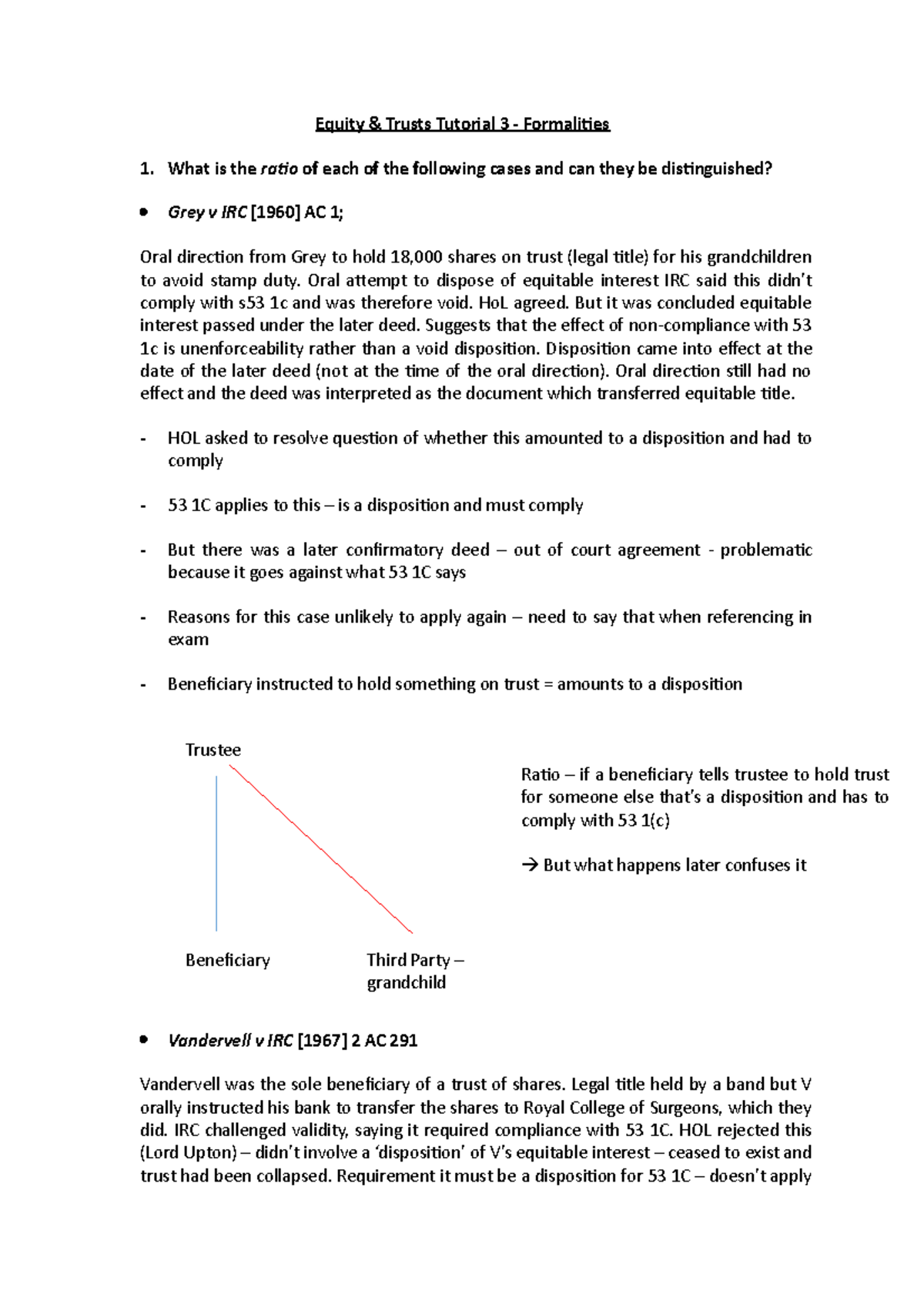 Equity & Trusts 3 formalities - Equity & Trusts Tutorial 3 ...