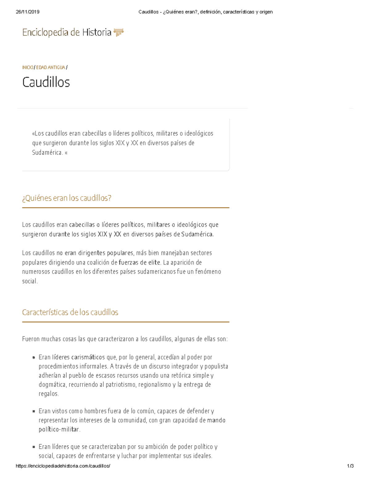 Caudillos - ¿Quiénes eran , definición, características y origen - 26 ...