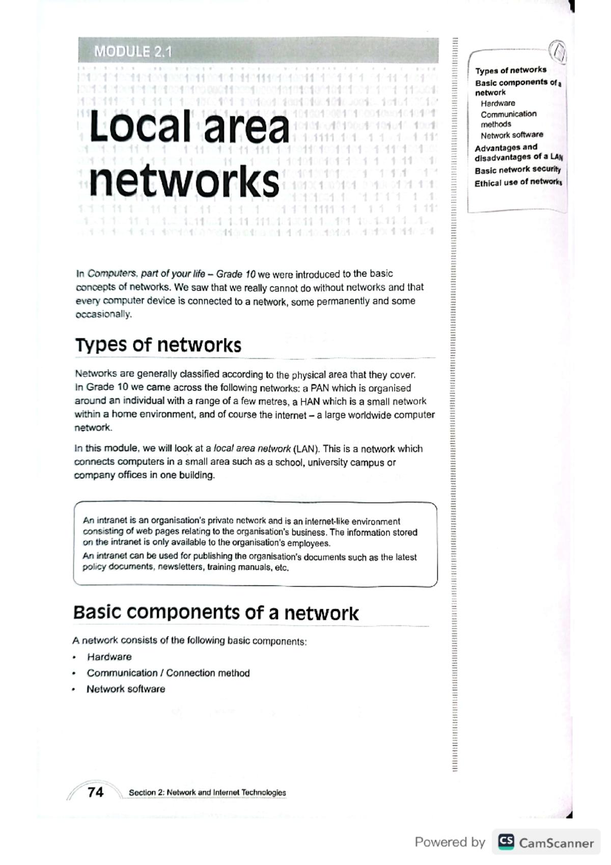 CAT 11 Networks - asde,m ewkmv - MODULE 2 Types of networks Basic ...