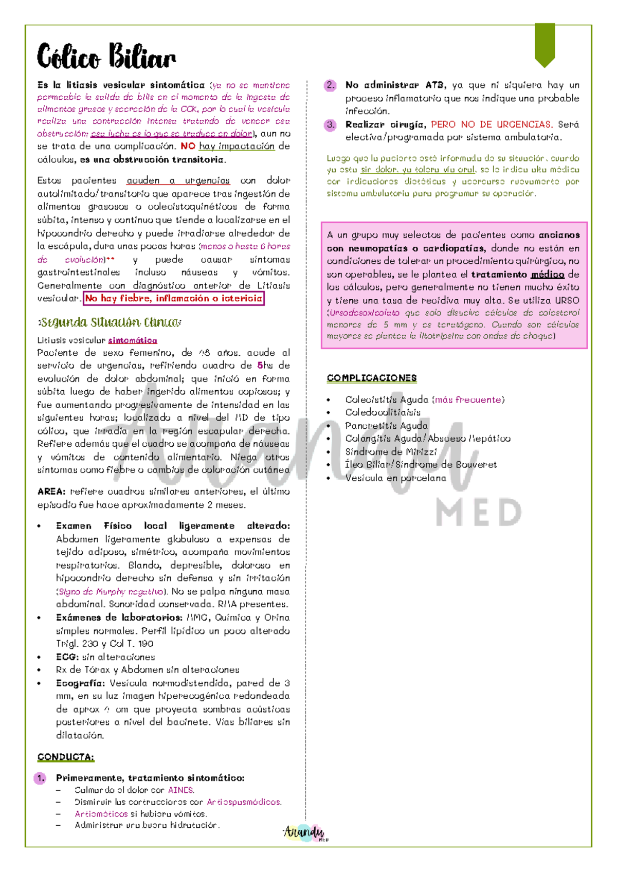 1. Cólico Bilar - Resumo medicina - Cólico Biliar Es la litiasis ...