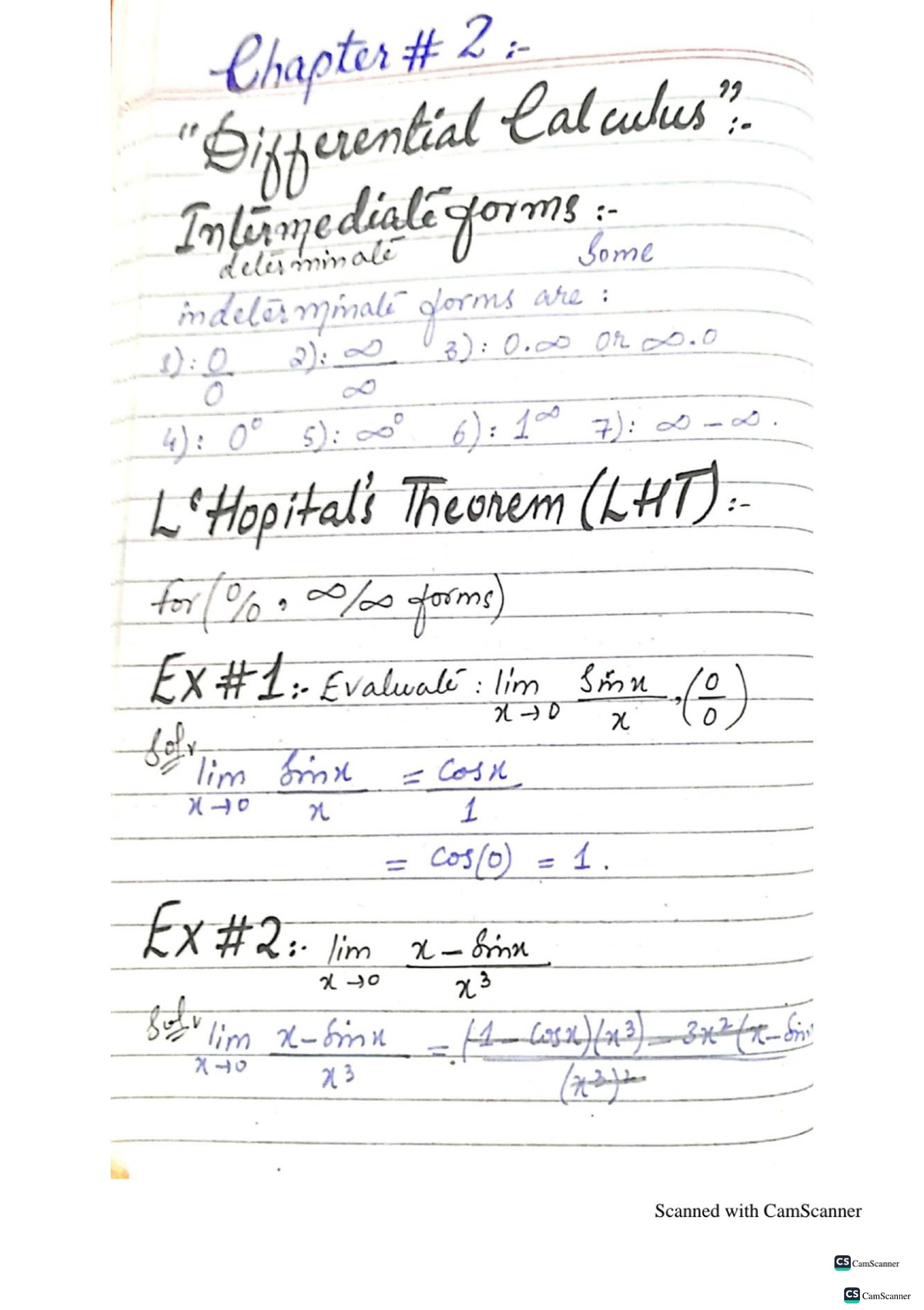 L'Hopital's Rule and Leibnitz Theorem - Chapter Intermediate forms ...