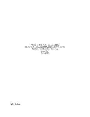 IT 337 Project Two - Ishaan Dave Southern New Hampshire University IT ...