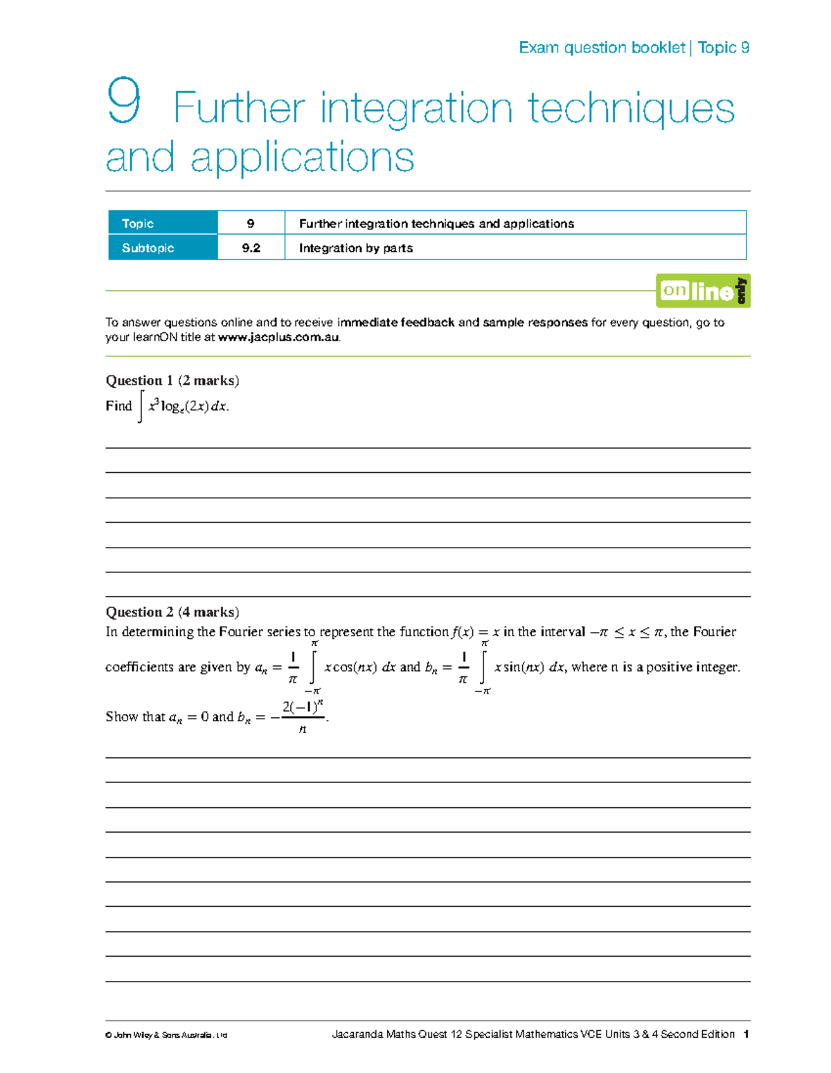 Ch 9 - specialist review - 9 Further integration techniques and ...