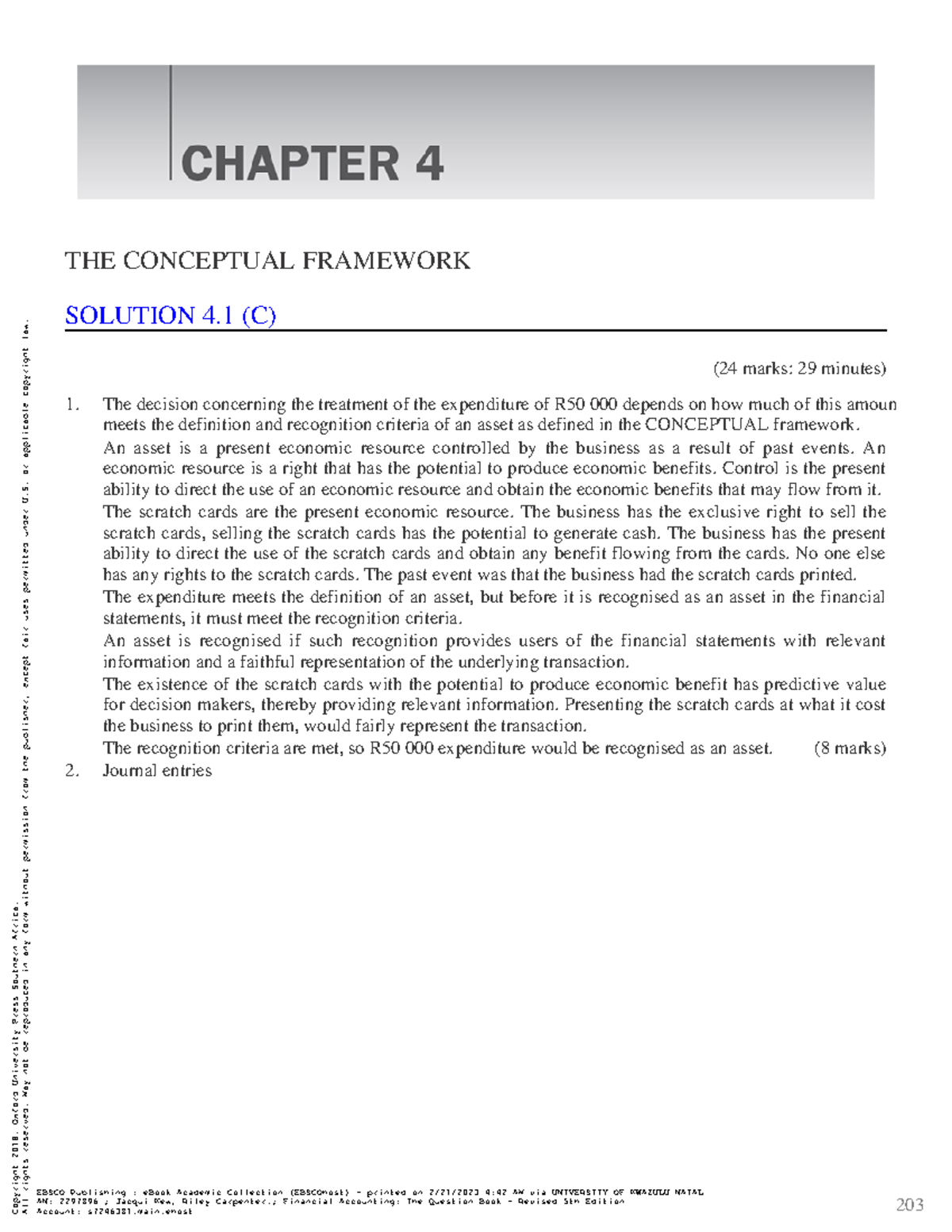 The Conceptual Framework Solutions - 203 2. (8 marks) 1. THE CONCEPTUAL FRAMEWORK SOLUTION 4 (C ...