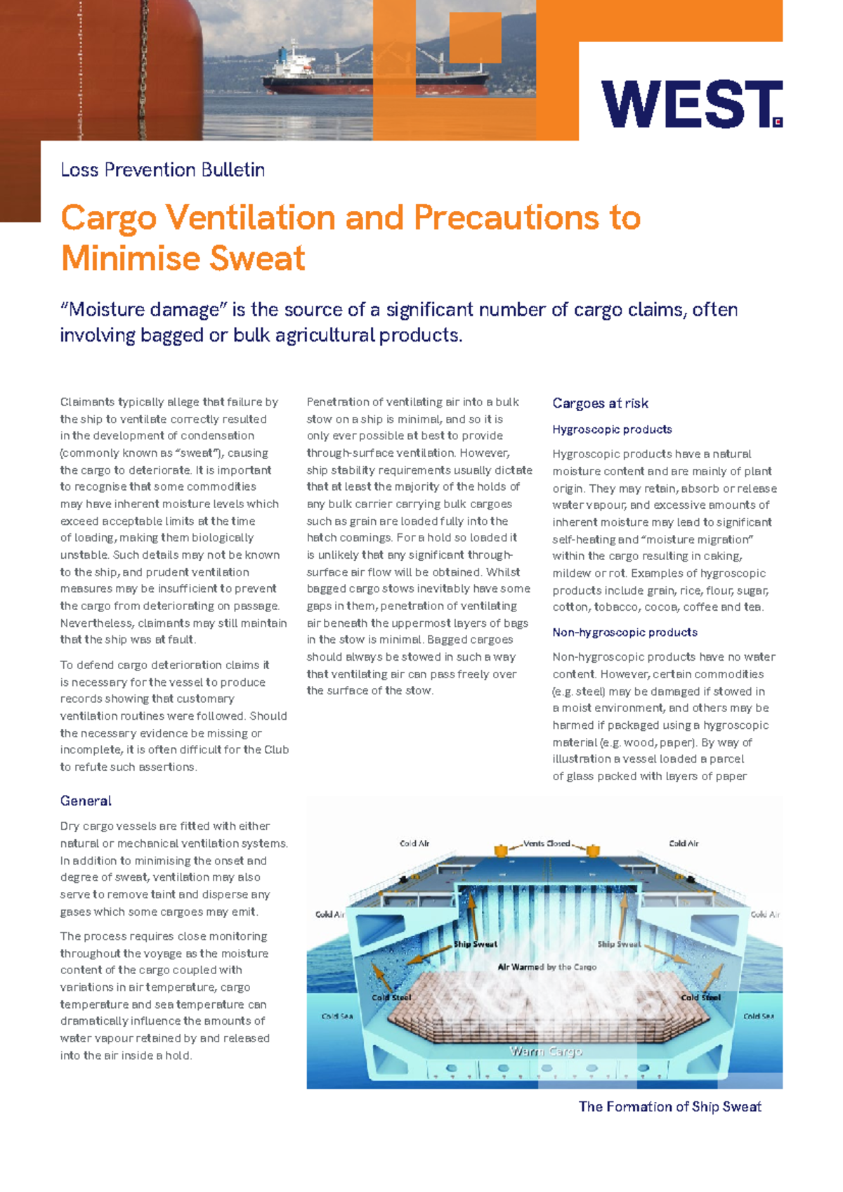 Cargo ventilation and precautions to minimise sweat - Cargo Ventilation ...