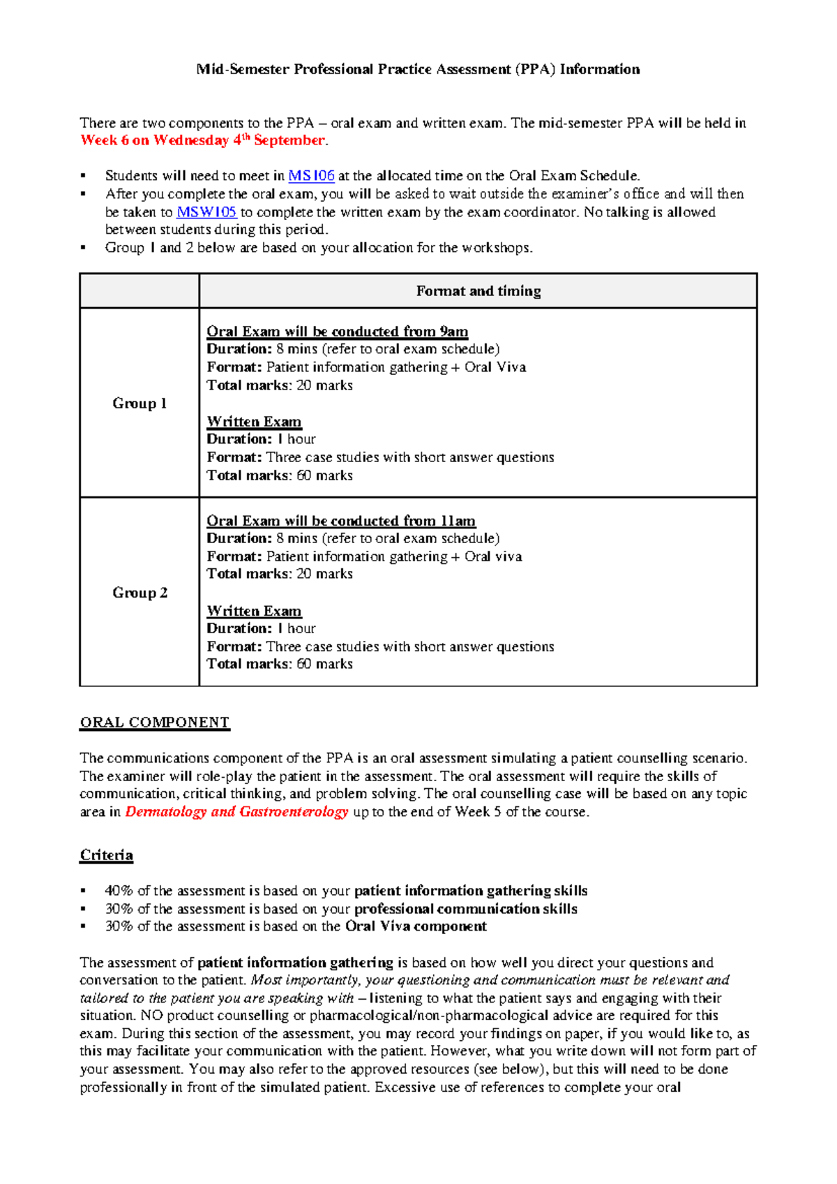 Mid Semester PPA Guide-4 - Mid-Semester Professional Practice ...