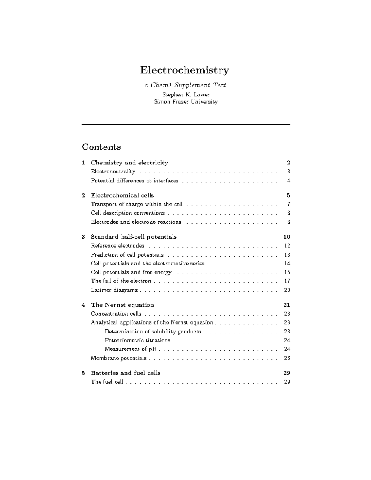 Electrochemistry-supplement text - Electrochemistry a Chem1 Supplement ...
