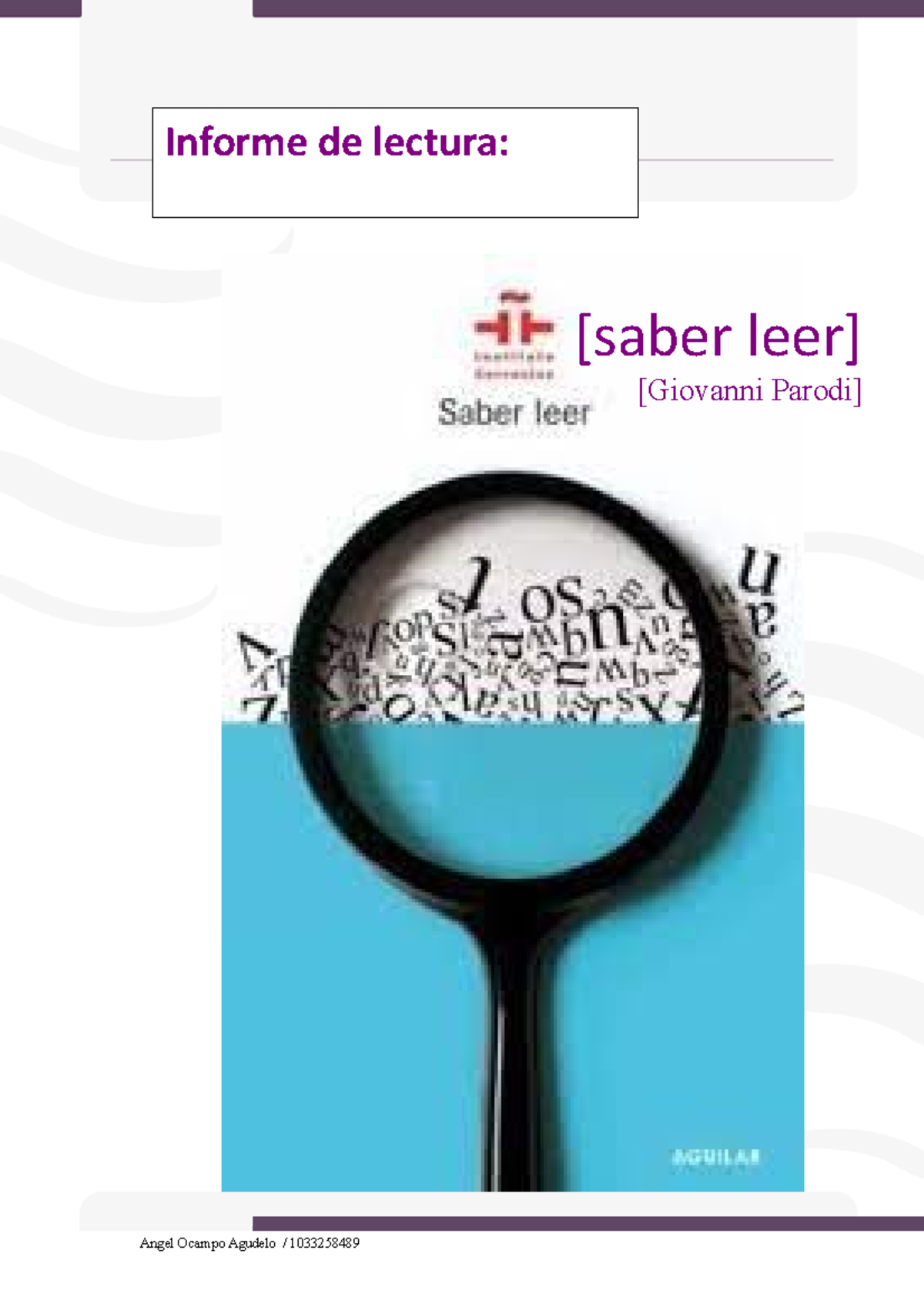 Saber Leer Giovanni Parodi - Angel Ocampo Agudelo / 1033258489 [saber ...