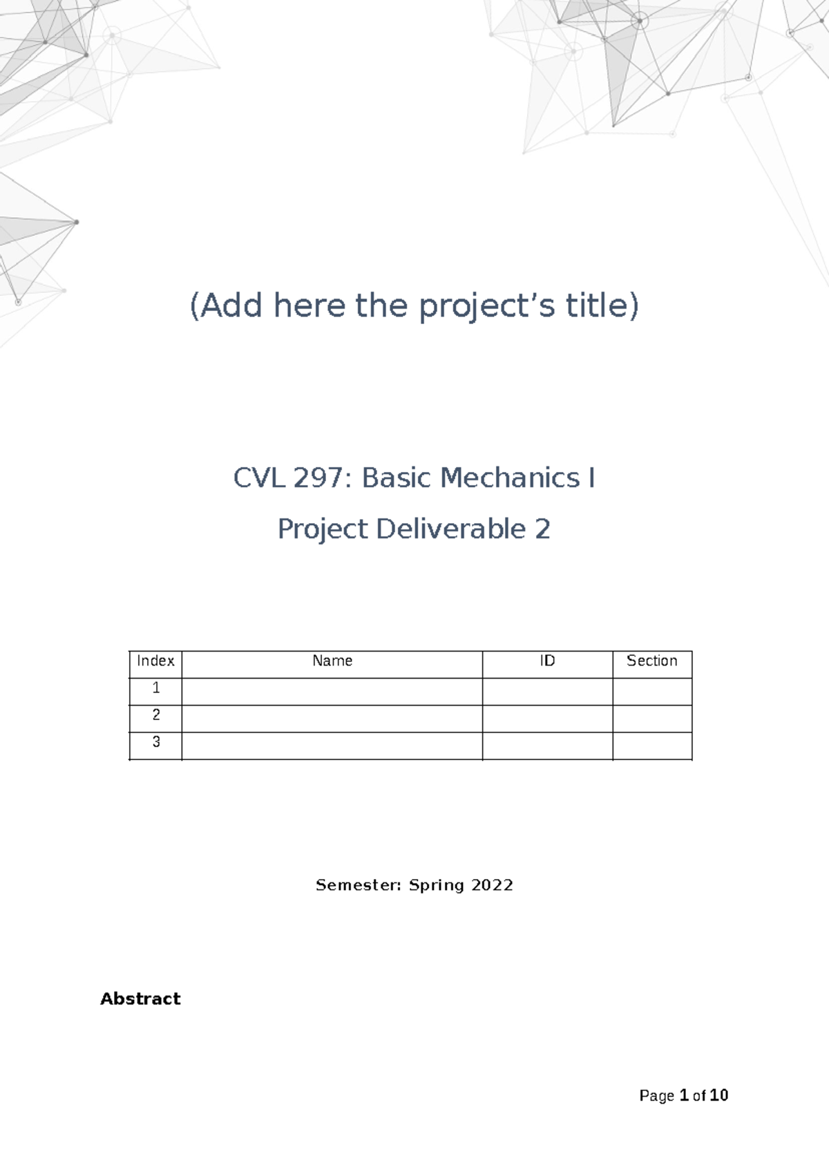 PD2 Template CVL 297 - Notes - (Add here the project’s title) CVL 297 ...
