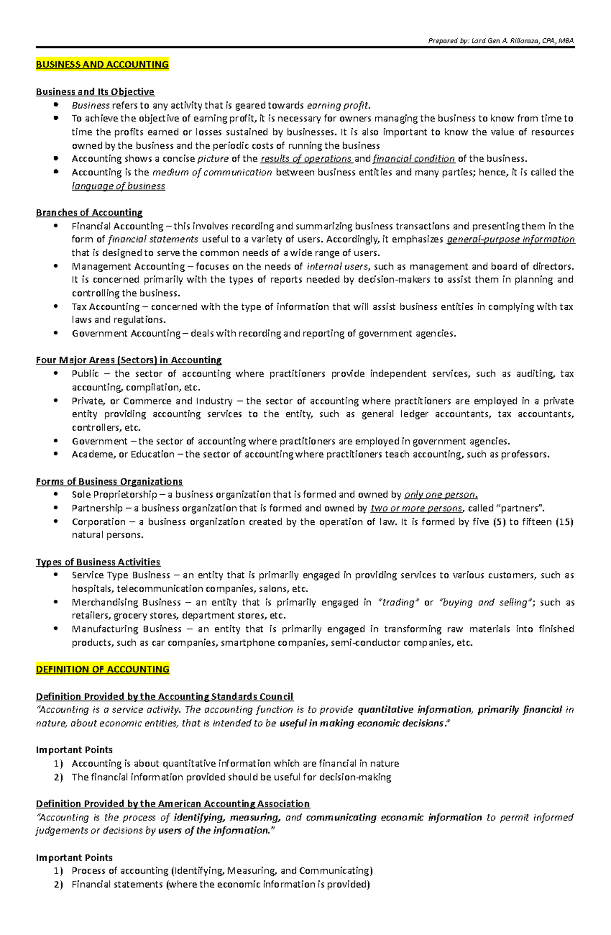 01.02.01 Module Summary - Business Administration 2 - Studocu