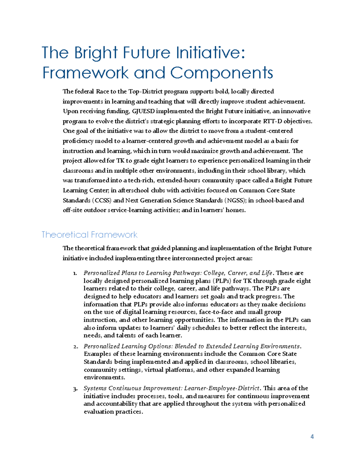 Personalized-learning-4 - 4 The Bright Future Initiative: Framework and ...