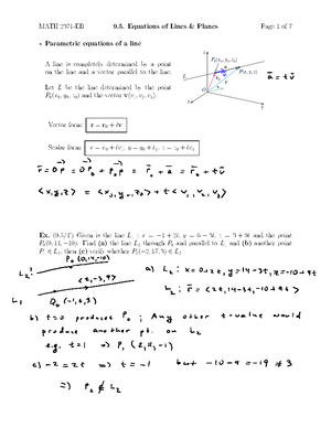 math 2321 multivar calc iii 9.4 annotated - MATH 9. The Cross Product ...