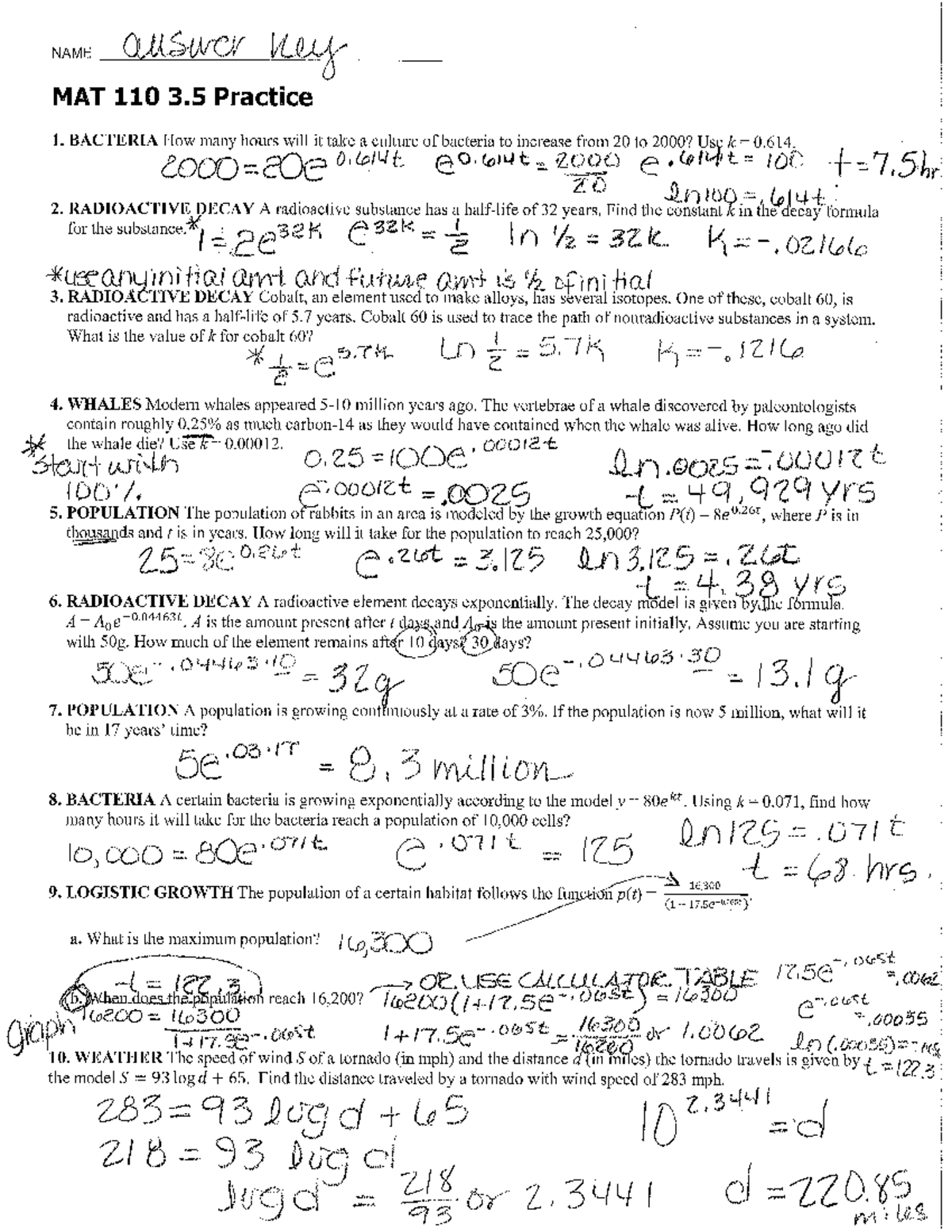 3.5 Practice Solutions - MAT 110 - Studocu