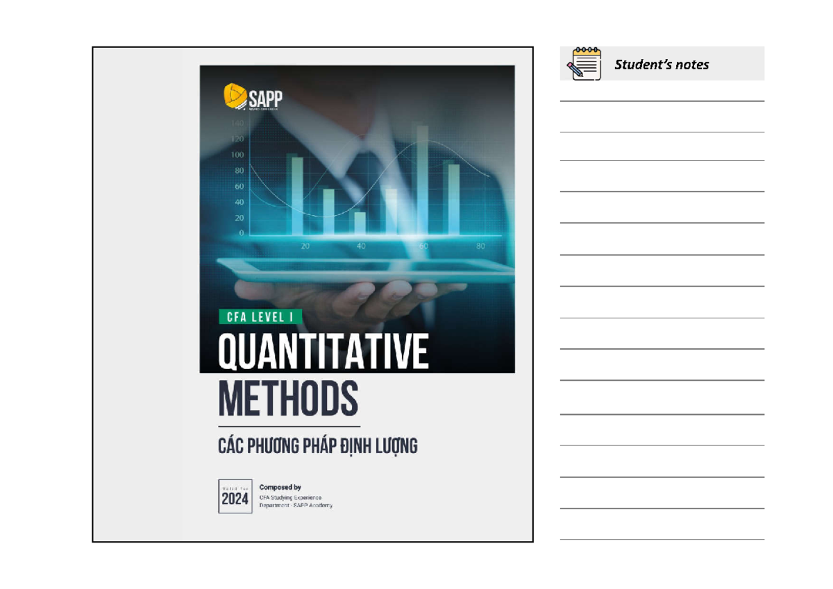 CFA1 Trial Quant 2024 2503 Note - Student’s notes Student’s notes ...