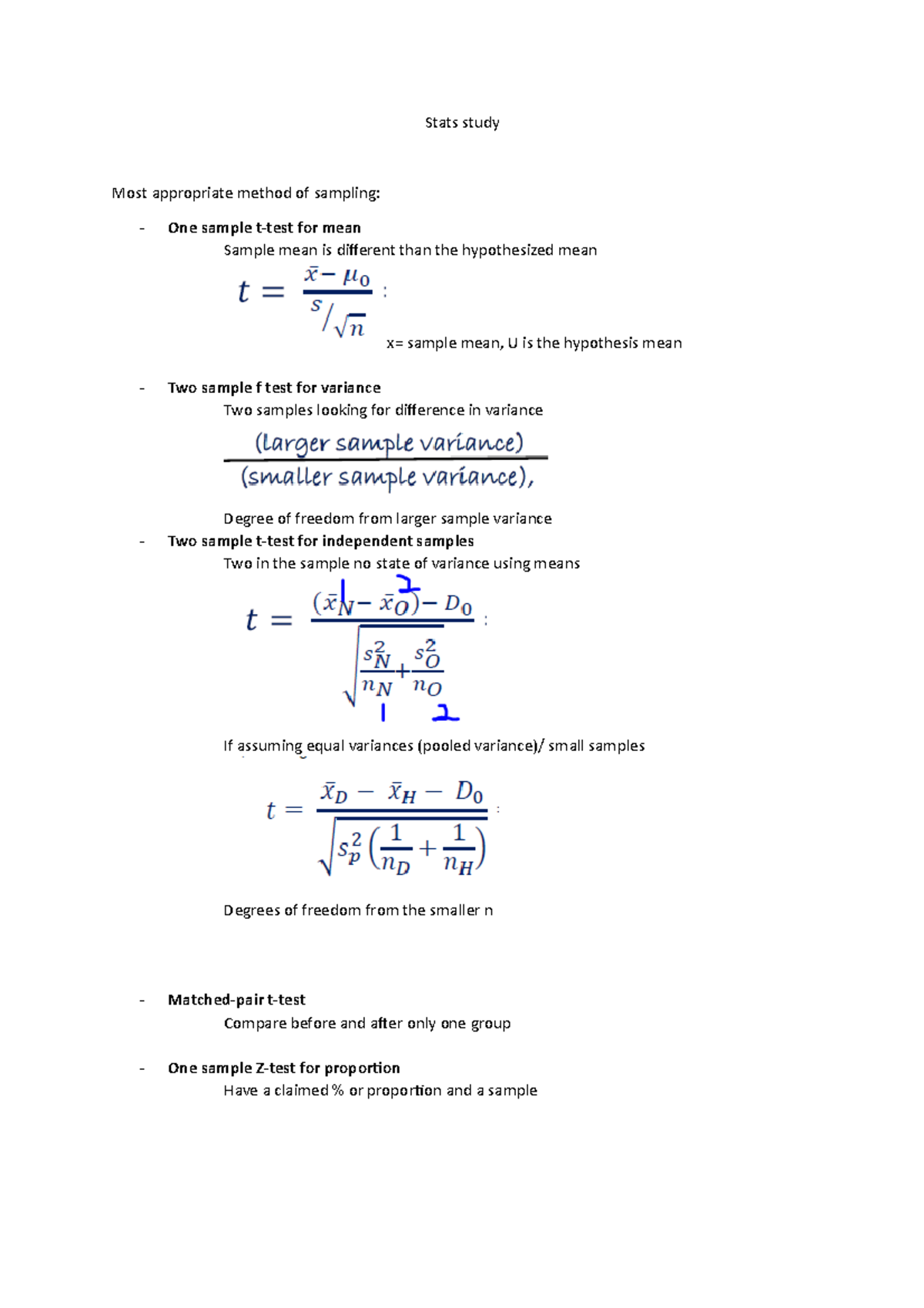 Stats study final - Summary Statistics 1 - Stats study Most appropriate ...