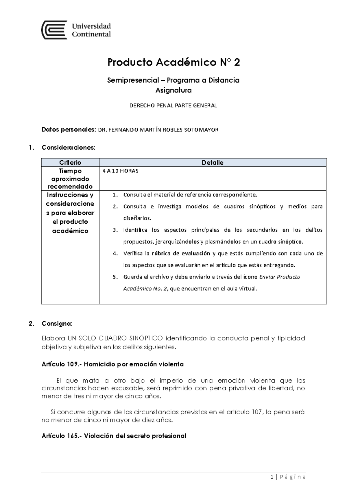 PA2 Elaborar cuadro sinóptico 2021 20 - Tipo Rúbrica - Producto Académico N° 2 Semipresencial ...