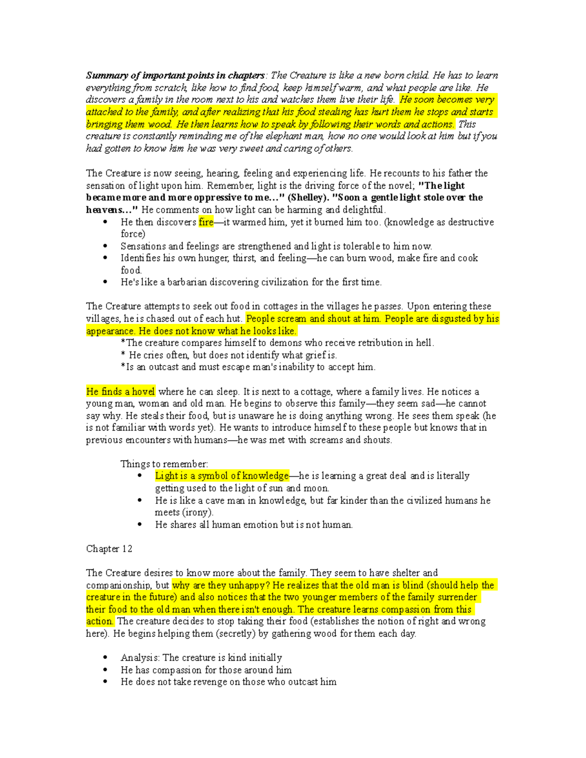 Notes chapters 11-13 copy - Summary of important points in chapters ...