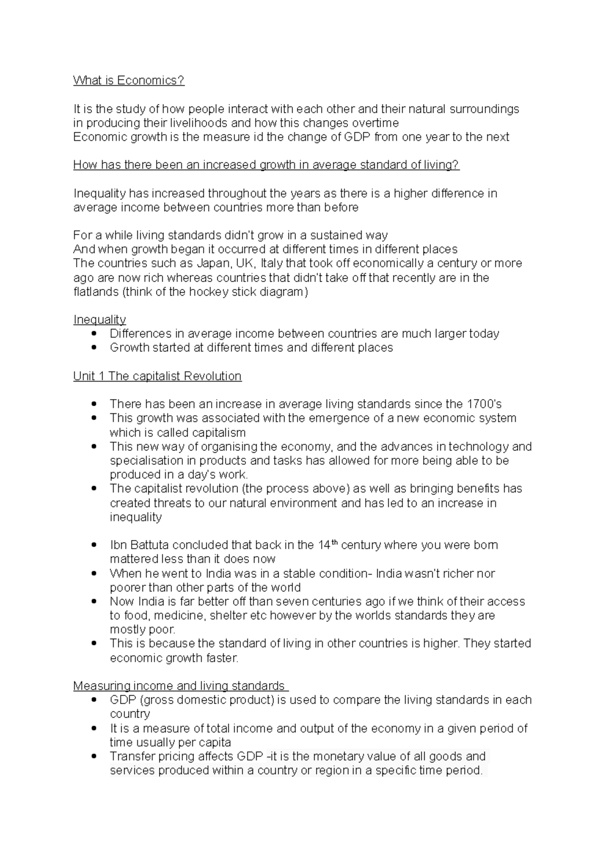 Economics capitalist revolution Notes - What is Economics? It is the ...