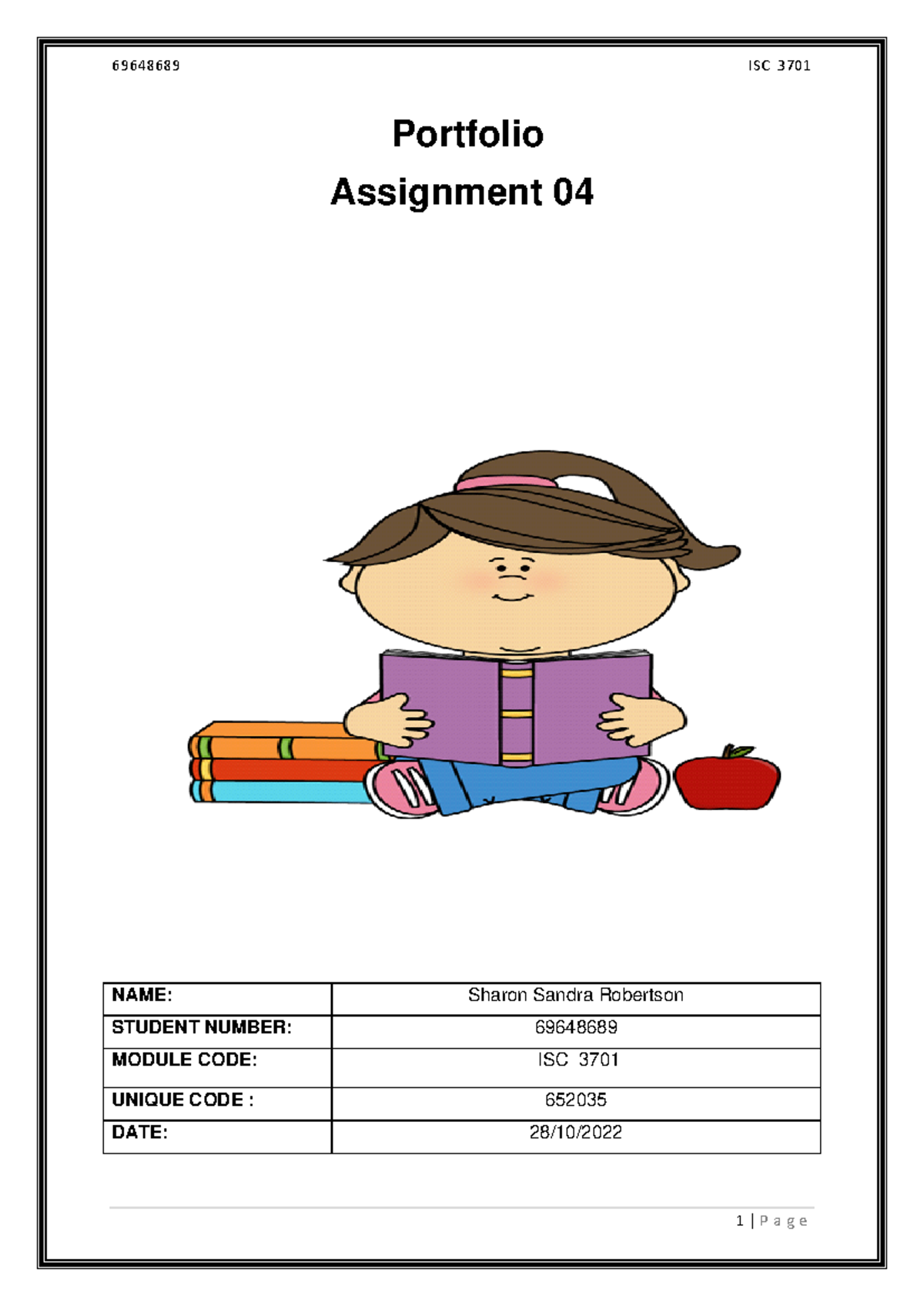 69648689 sharon ISC 3701 Portfolio Assignment 04 - Portfolio Assignment ...