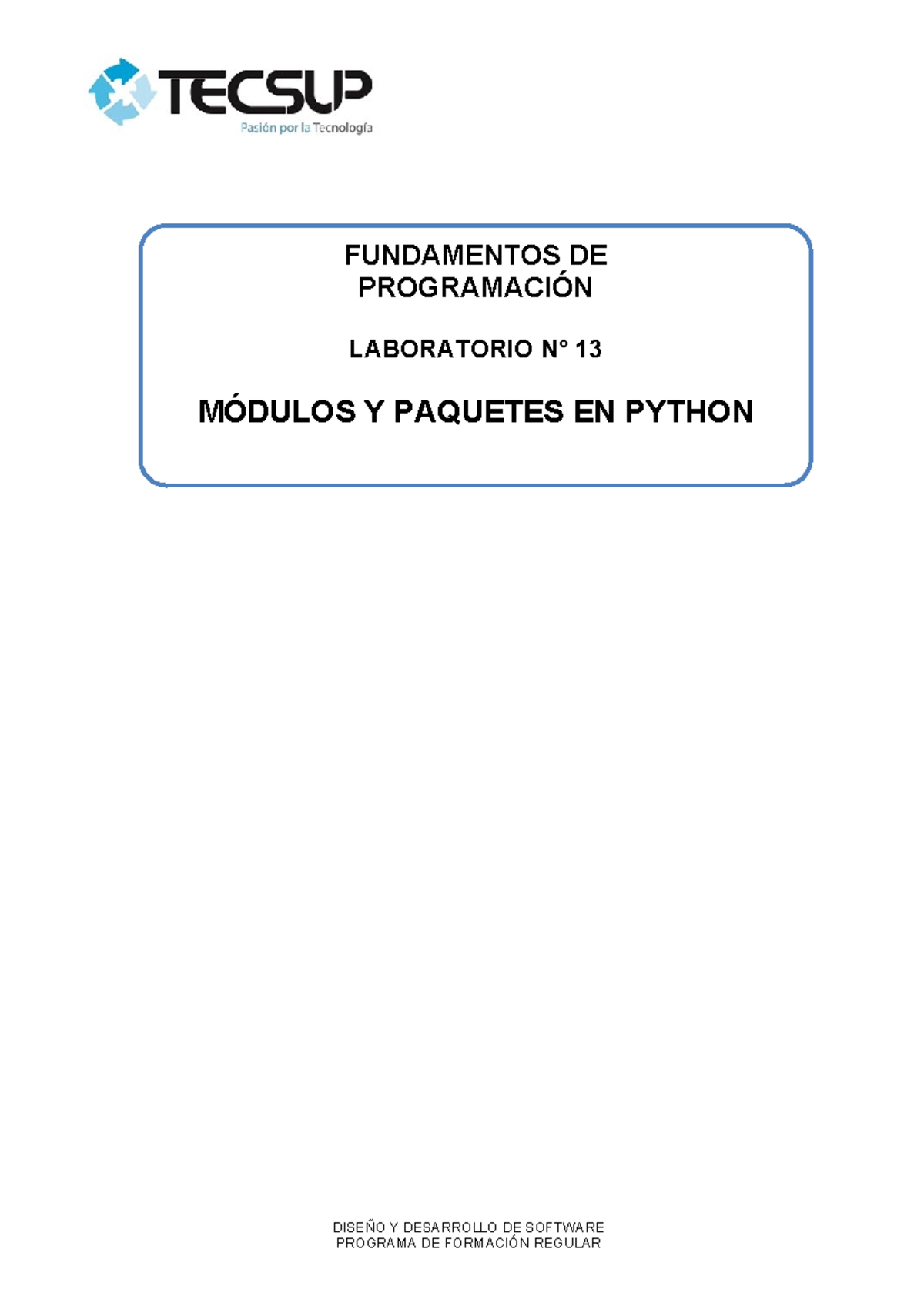 Lab 13 - Módulos y paquetes en Python - DISEÑO Y DESARROLLO DE SOFTWARE ...