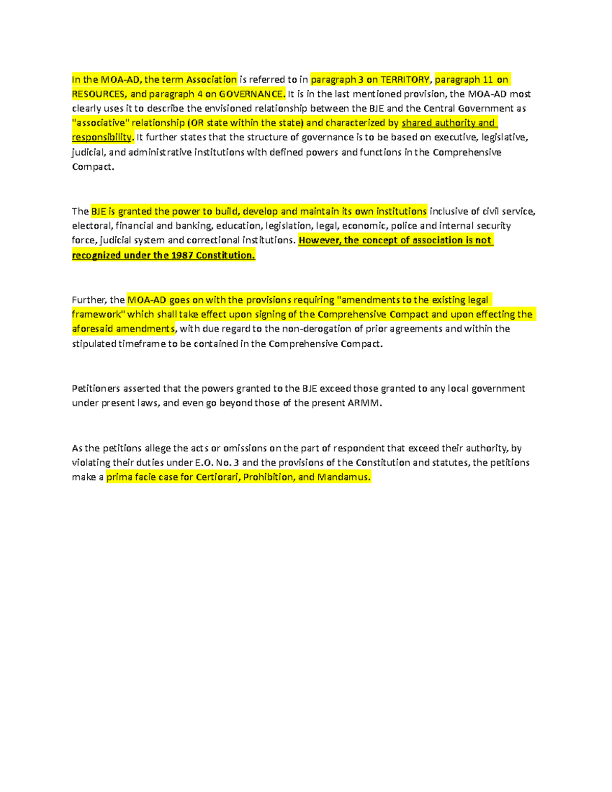 4 - non - In the MOA-AD, the term Association is referred to in ...