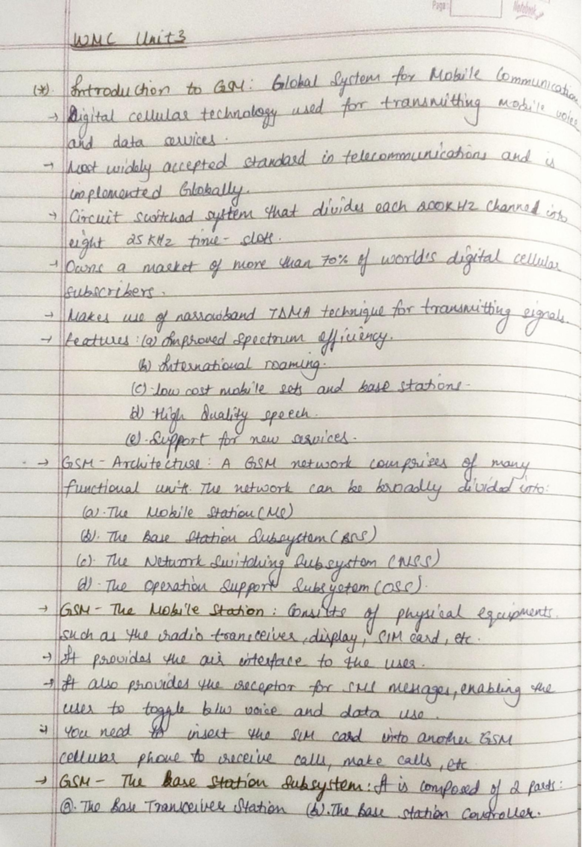 WMC Unit 3 - class notes - Page: Notebook 1 WMC Unit3 Introduction to ...