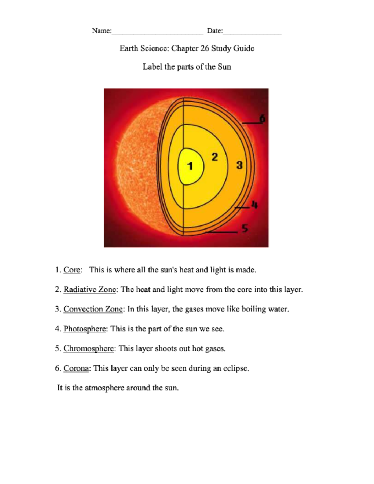 Earth Science Chapter 26 Study Guide - Studocu