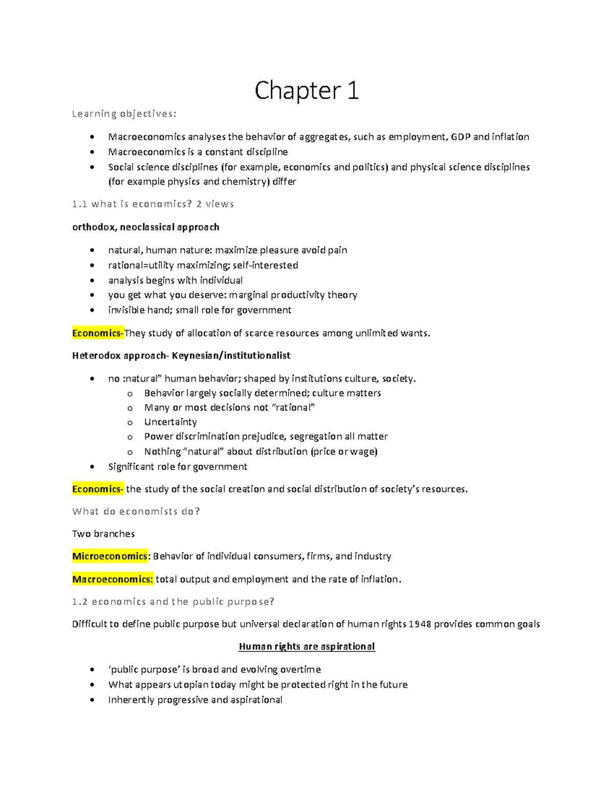 Chapter 1eco201 - Buffalo state CRN 1707 professor LeClaire - Chapter 1 ...