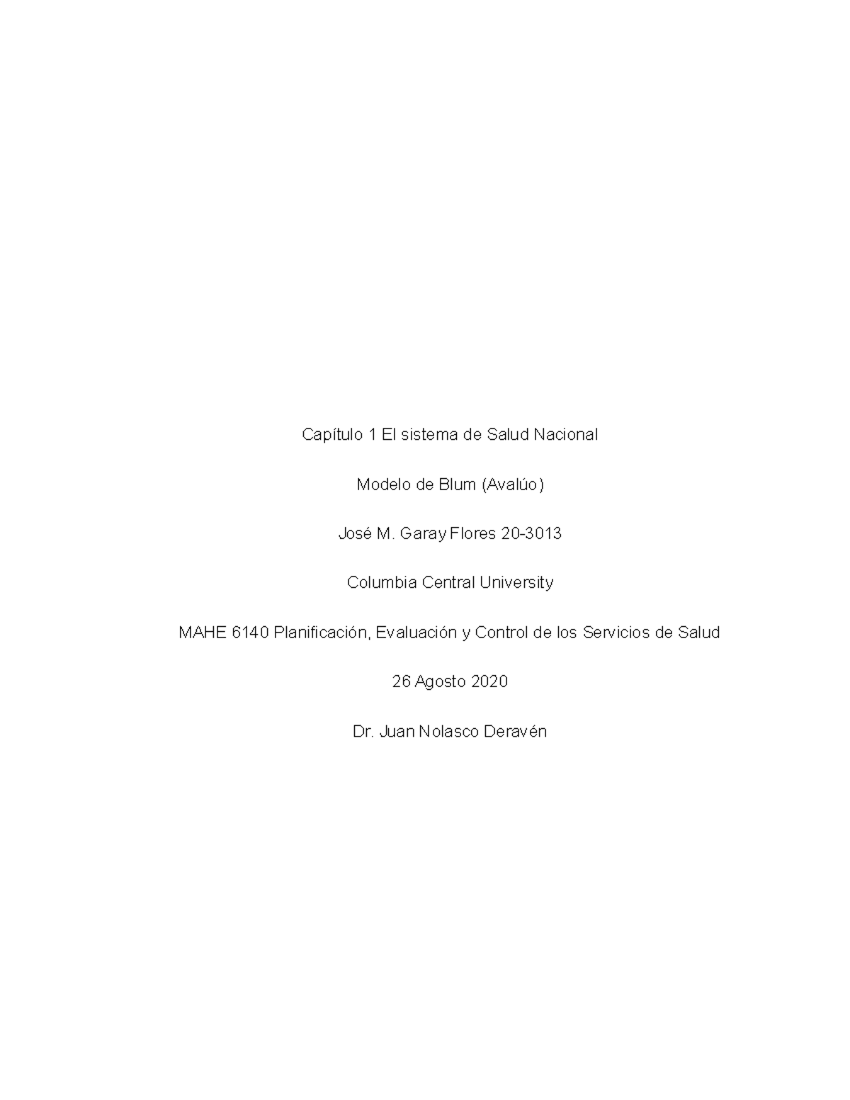 Capítulo 1 Modelo de Blumm Asma Tarea 1 - Capítulo 1 El sistema de ...