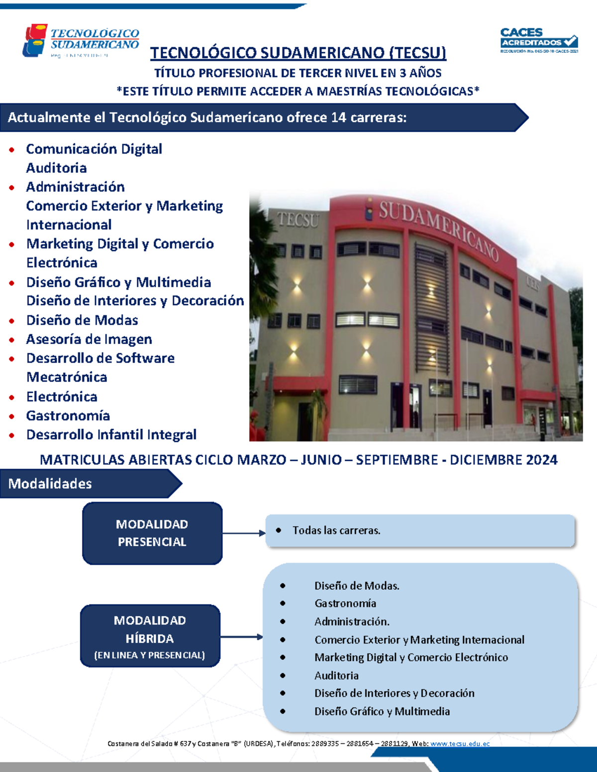 Tecnológico Sudamericano - Tecsu 2024 - TECNOLÓGICO SUDAMERICANO (TECSU ...