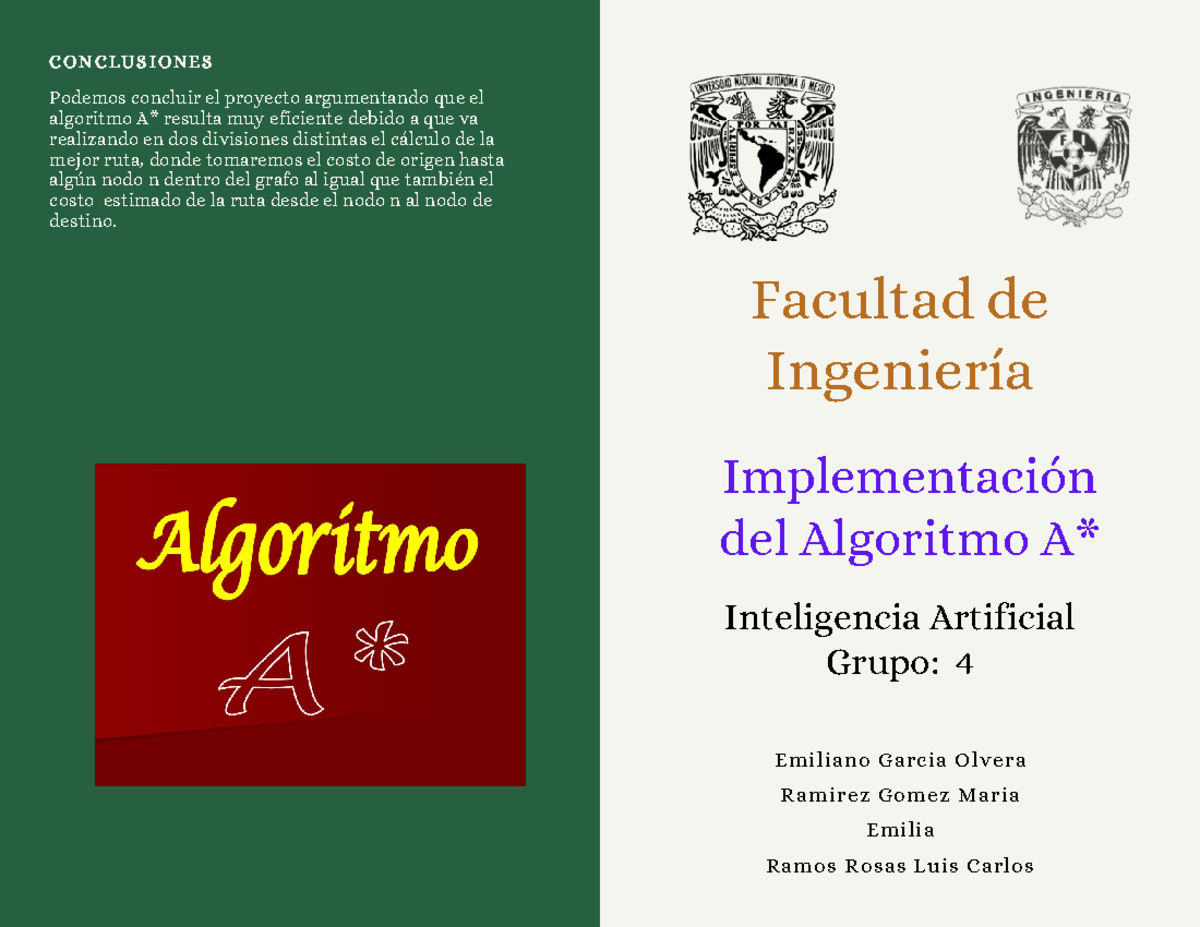 Diptico - notas - Implementación del Algoritmo A* Emiliano Garcia ...