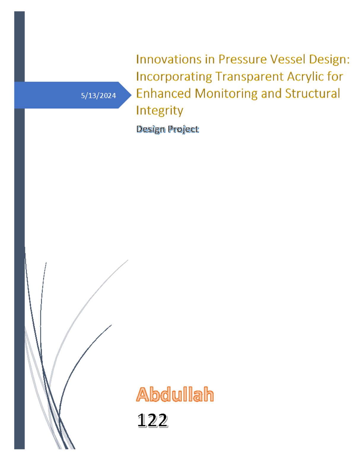 Project - its related to solidworks - Table of Contents 5/13/ Abstract ...
