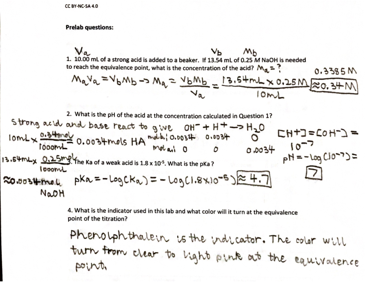 Document 20 - Titration lab where you find the Ka of a weak acid using ...